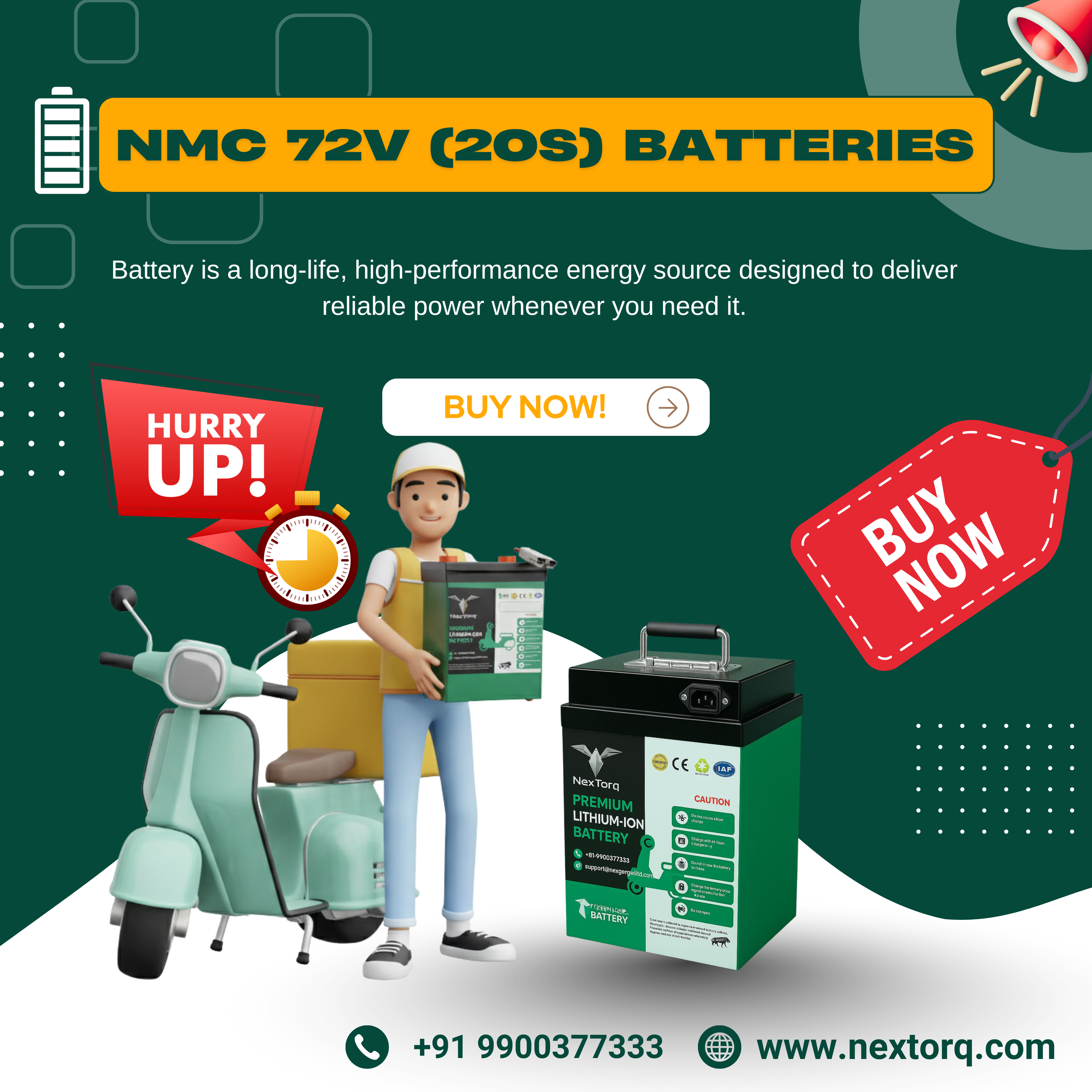 NMC 72V (20S) BATTERIES – NexTorq